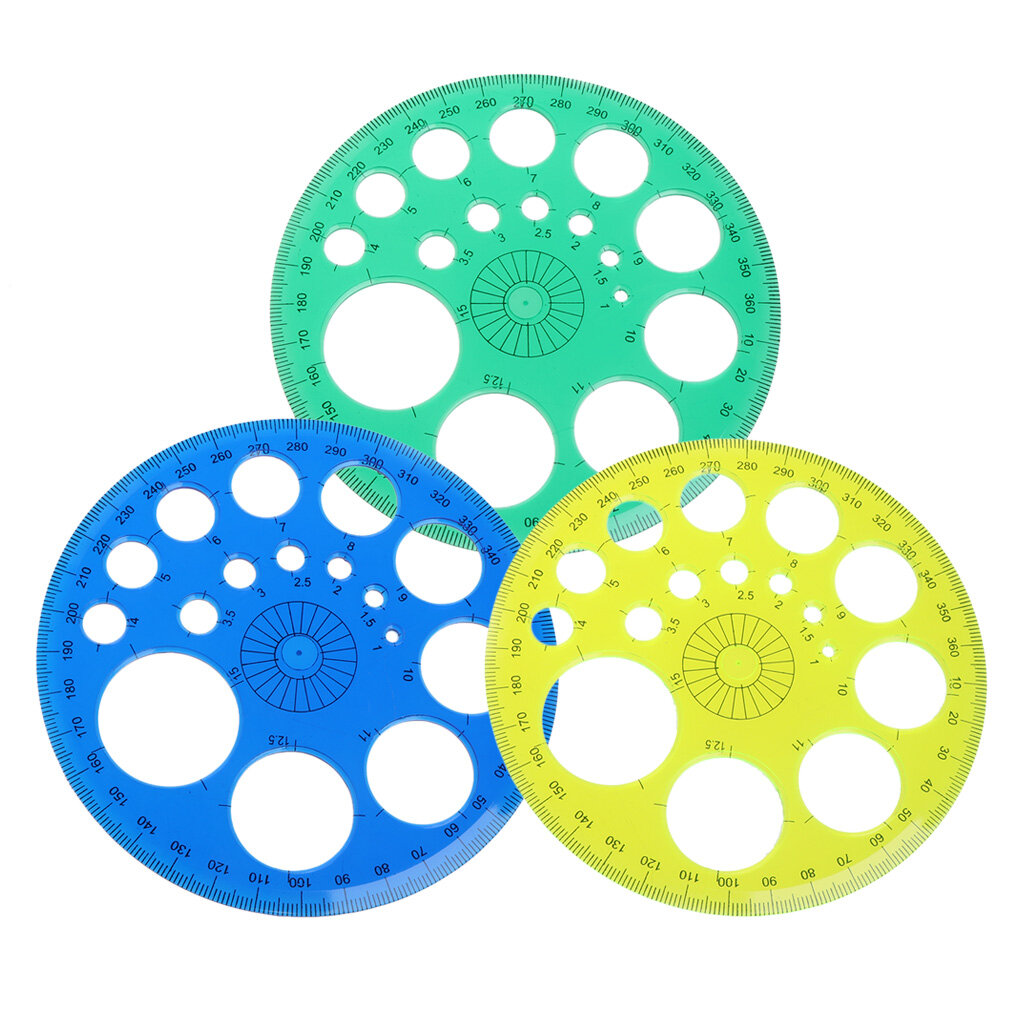 360-Градусный Транспортир Универсальная Линейка Шаблон Круга Школьные Принадлежности Для Черчения