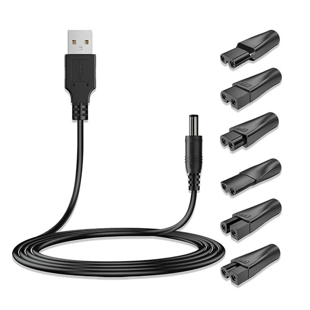 USB-адаптер, зарядное устройство для машинок для стрижки волос, бритв и косметических приспособлений, Кабель питания для триммеров для бороды