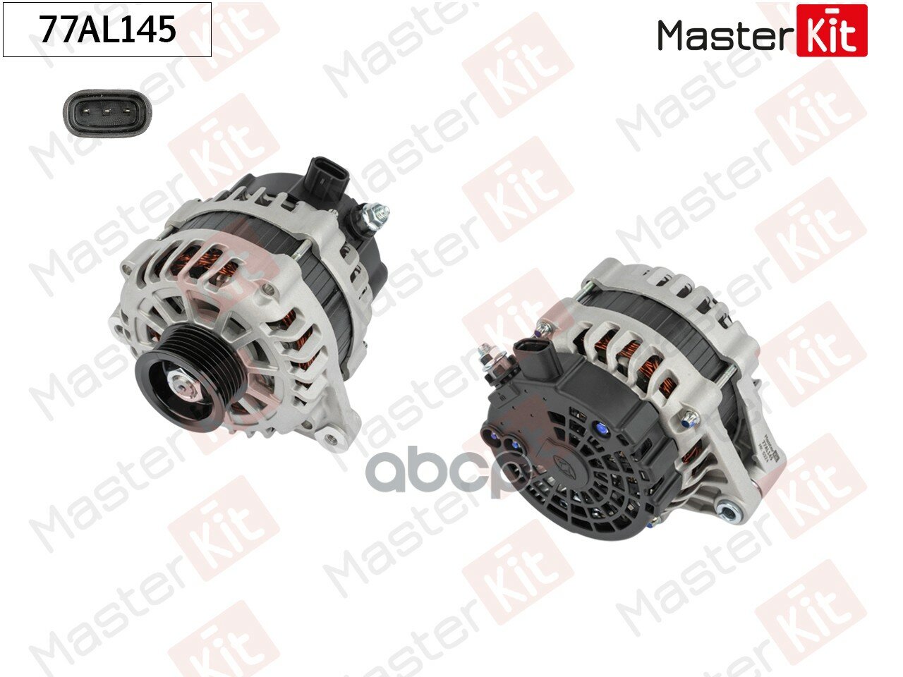Генератор Chery Tiggo 4(T17), Tiggo 4 Pro(T19), Tiggo 5x 17-, Jetour Dashing 22- (14V,110A) MasterKit арт. 77AL145