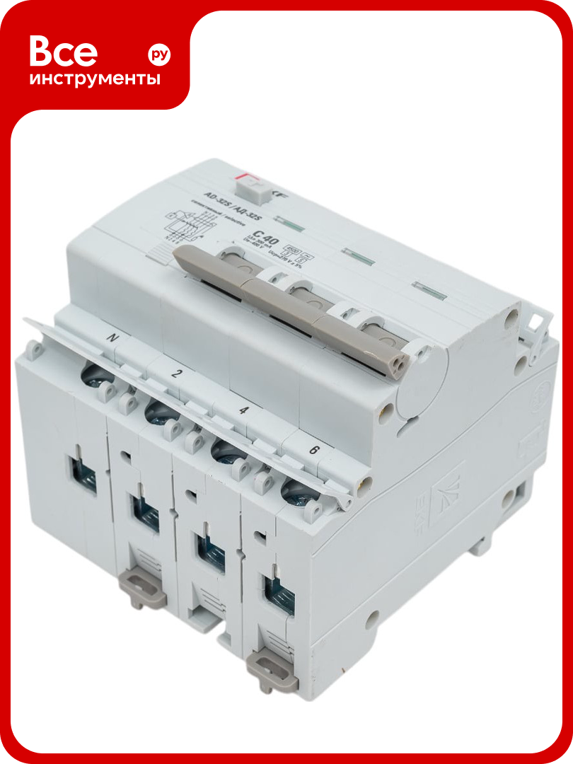 Дифференциальный автомат EKF PROxima АД-32 селективный, 3P+N, 40А/300мА