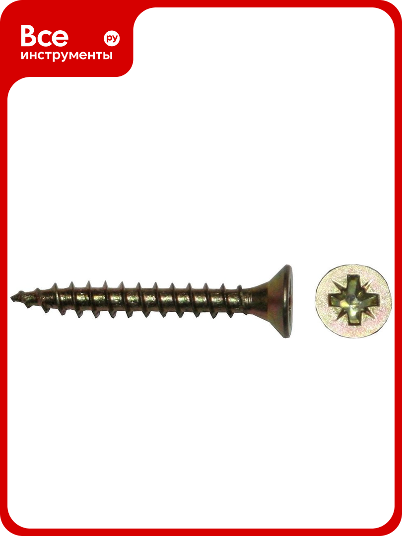 Универсальный саморез Tech-Krep 60х4,0 мм 200 шт желтый, коробка с окном 102248, прочной