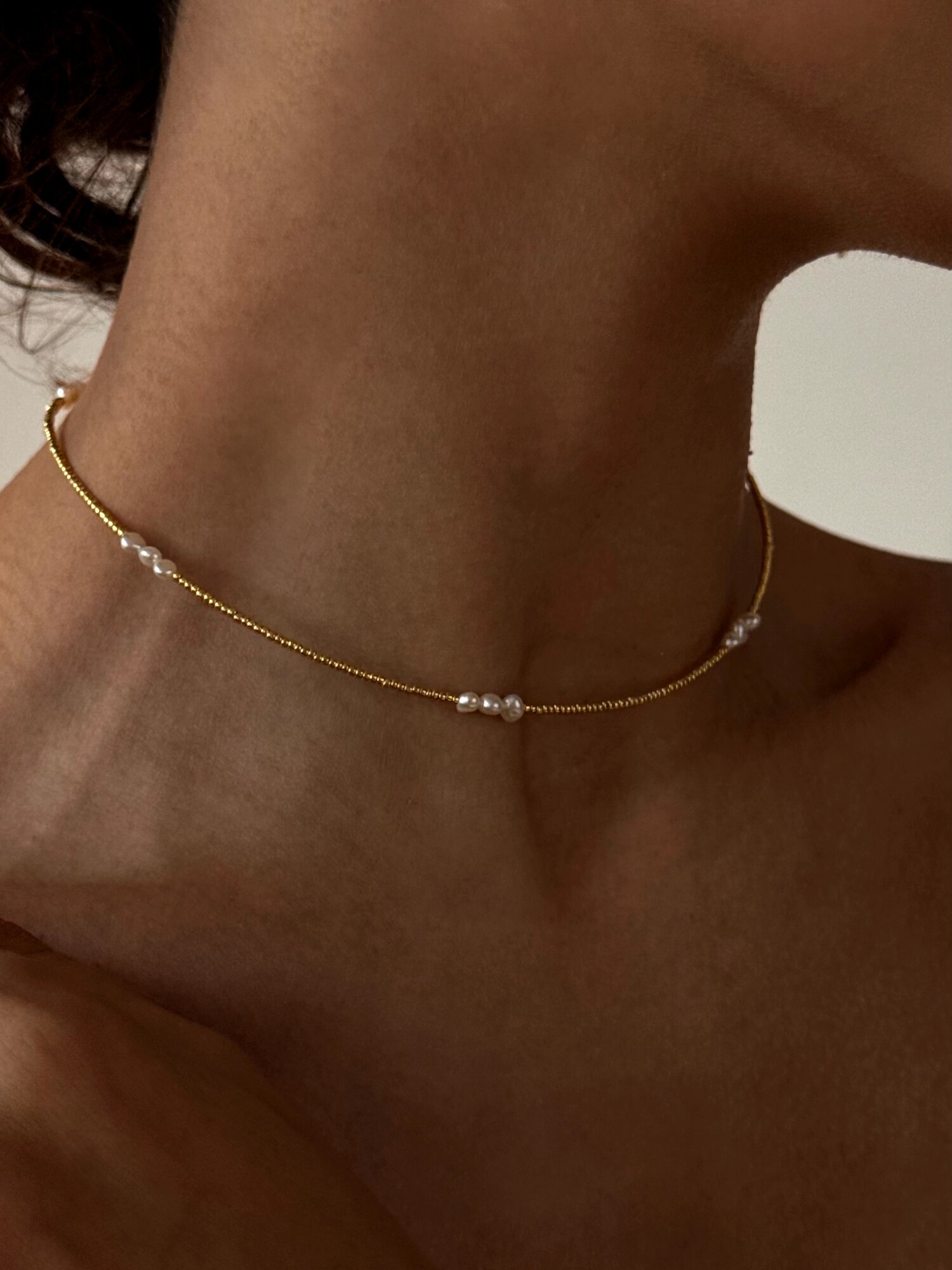 Бусы, жемчуг культивированный, бисер