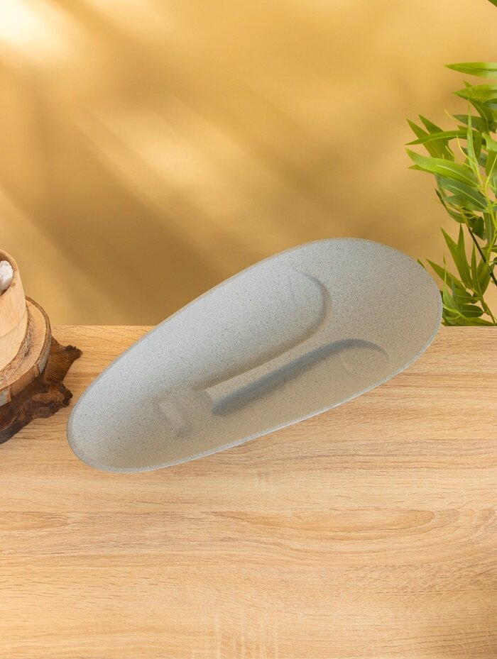 Блюдо "Лицо камень" 47х23х7 см, алюминий