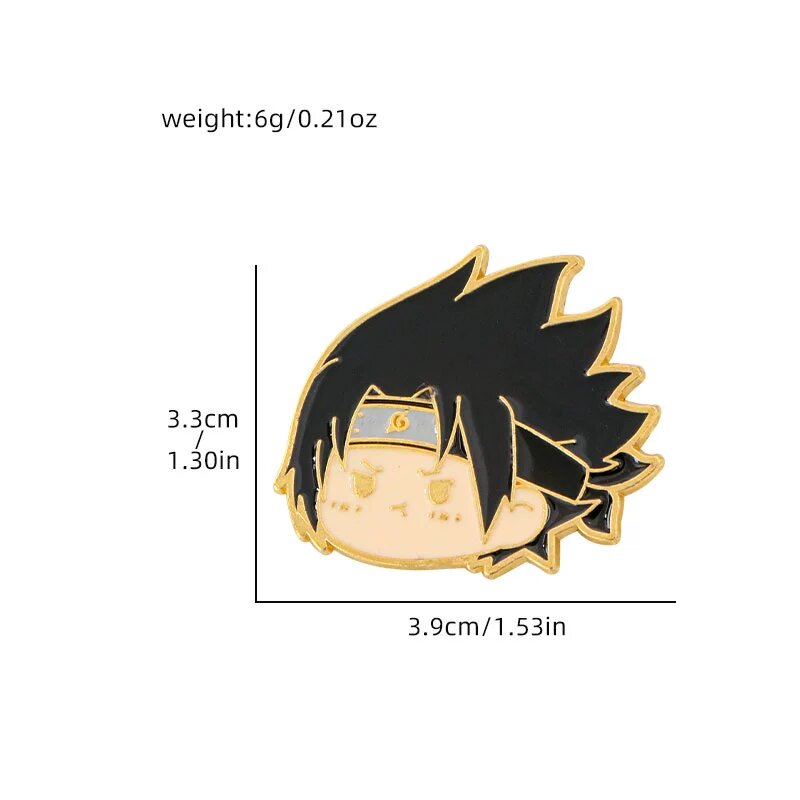 MINISO Новая брошь Наруто 2025 года, милый японский периферийный значок Наруто Саске Какаши, cos baji
