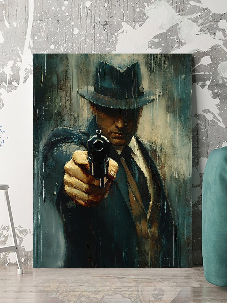 Картина на стену для интерьера - "Гангстеры, мафия", 30х40 см.