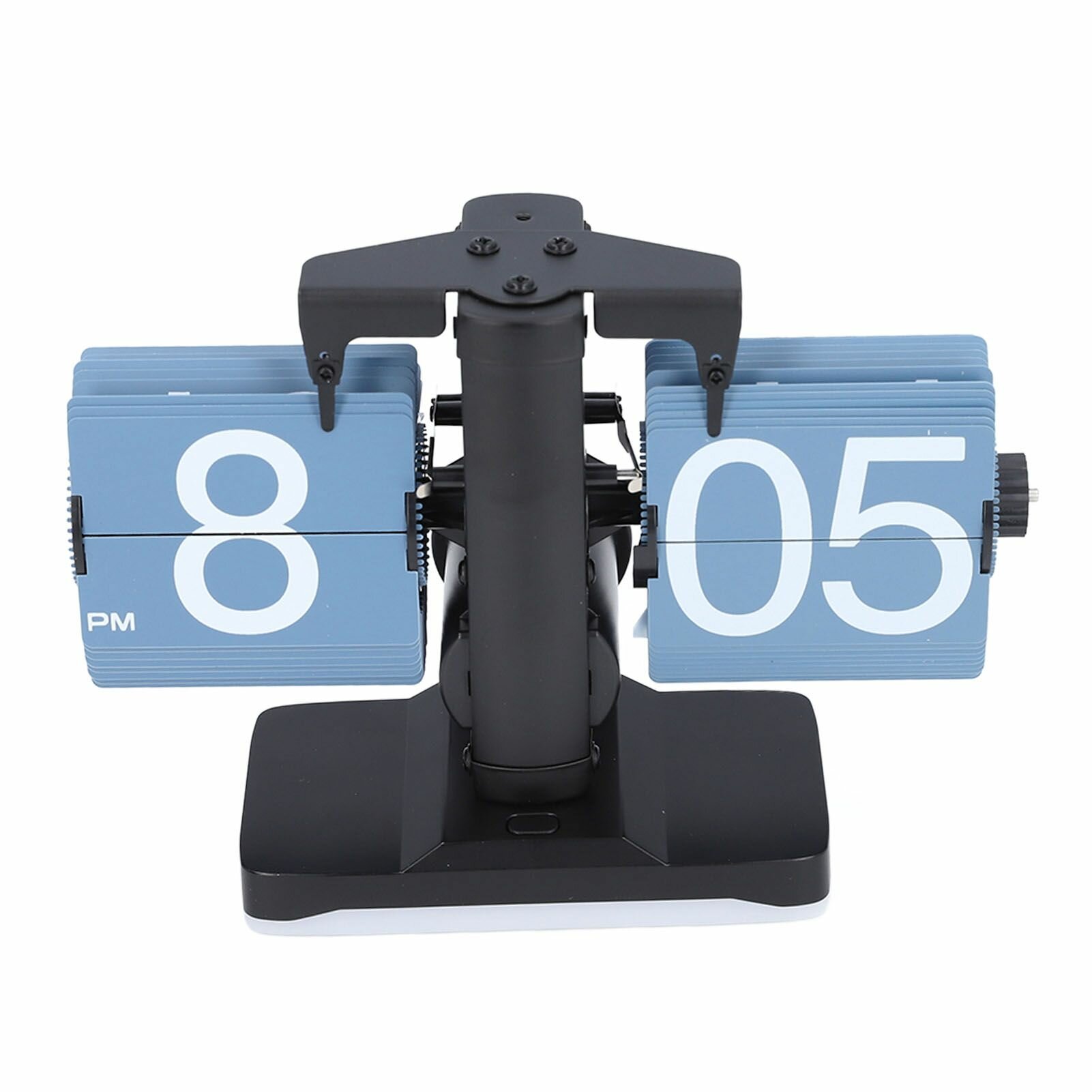 Автоматические раскладные часы, стильный вид, тихая работа, регулируемая яркость, откидные часы для дома, гостиной, офиса, черный с синим листом