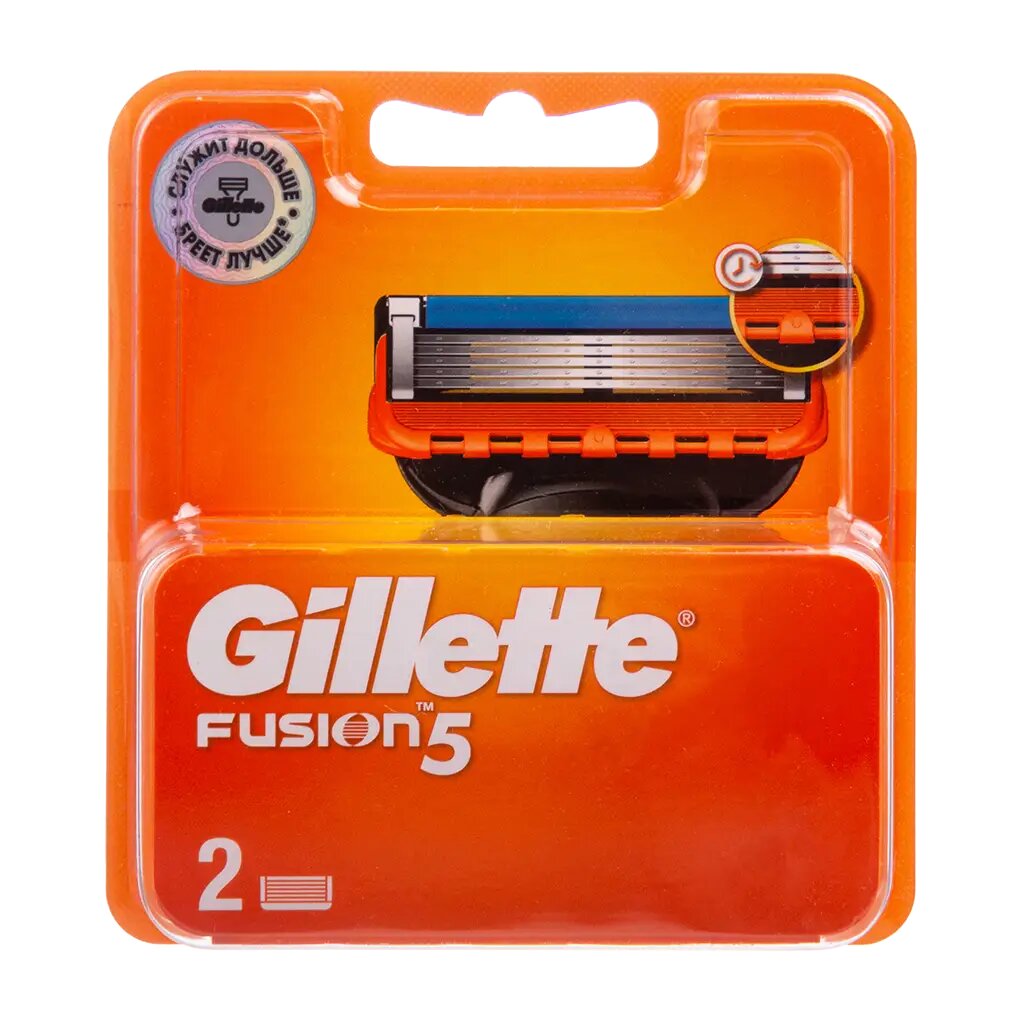 Gillette Fusion сменные кассеты для бритья 2 шт