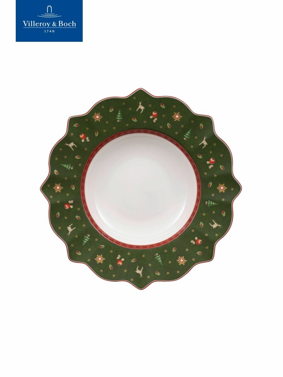 Тарелка глубокая новогодняя 26см, Toy's Delight, Villeroy & Boch, Премиум-Фарфор