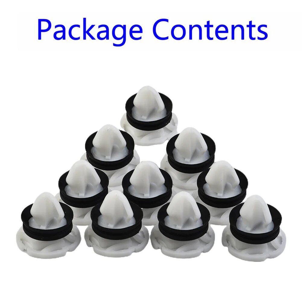 _ Белый нейлоновый комплект крепежных зажимов для отделки двери и панели, замена для автомобильных аксессуаров Peugeot 7703077476