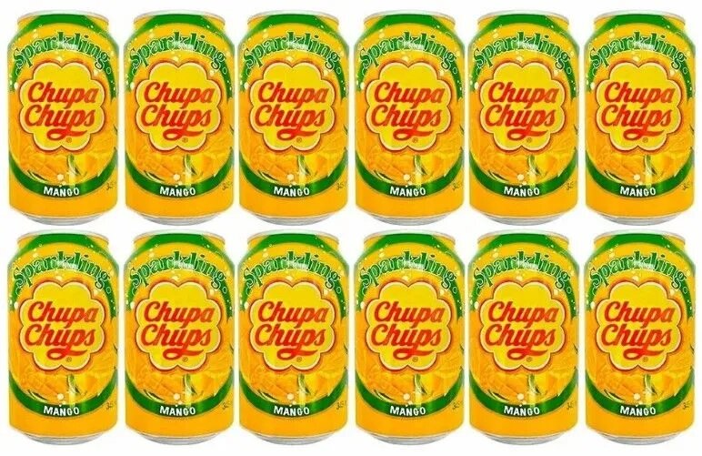 Chupa Chups Манго 0,345л./12шт. Chupa Chups Лимонад Южная Корея