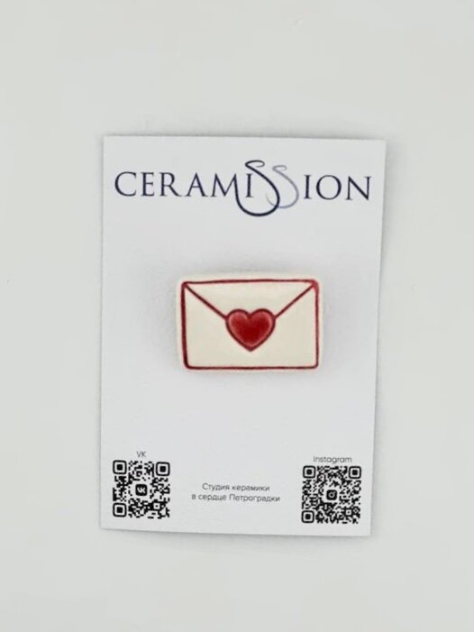 Брошь, керамика