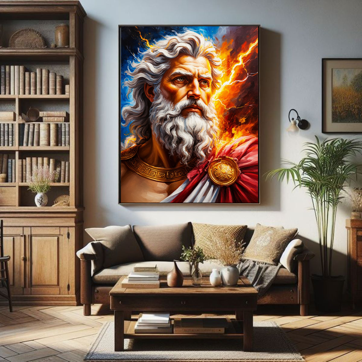 Картина на стену для интерьера 40х50 см "Зевс", холст на подрамнике, InterHobby