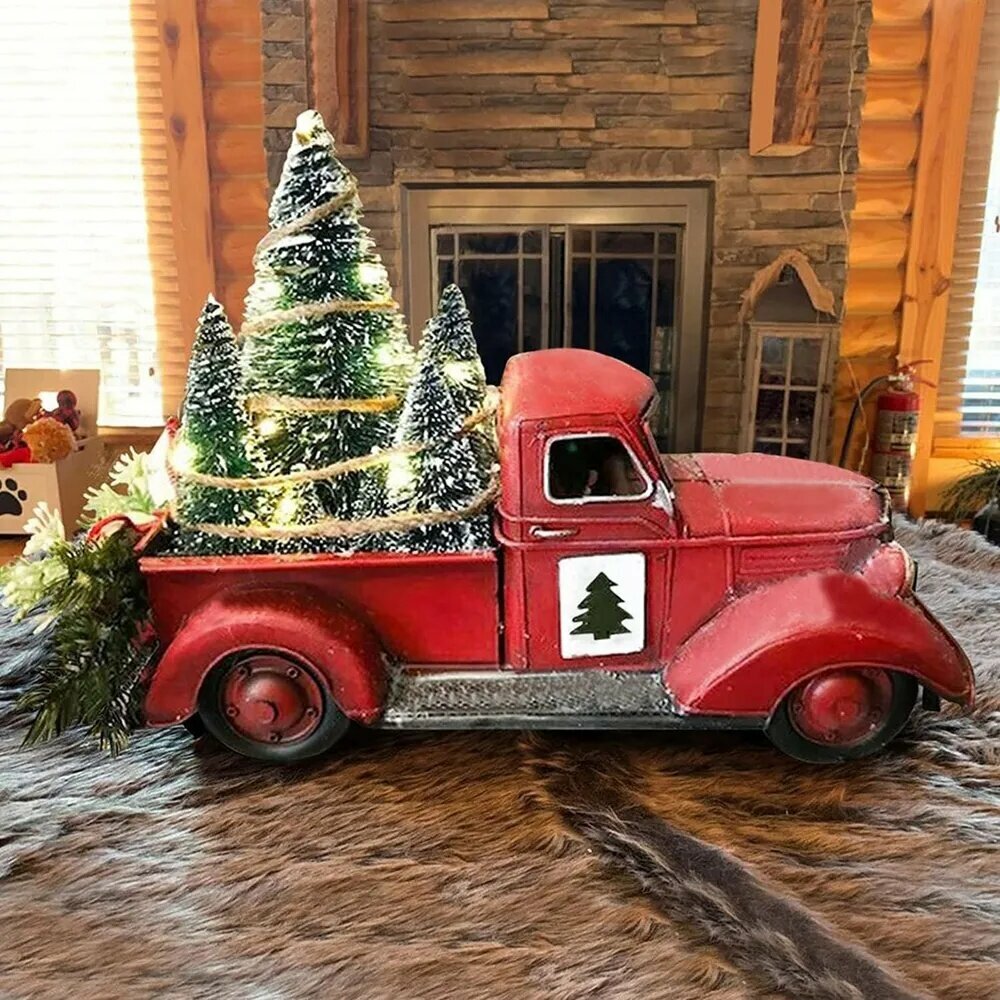 Светодиодная подсветка рождественского грузовика Kart Red Christmas Tree-A