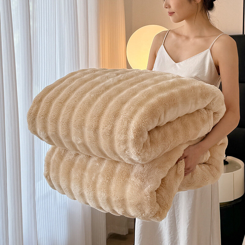 Одеяло из пузырчатого бархата, утолщенное фланелевое одеяло из кораллового флиса, офисное одеяло для сна