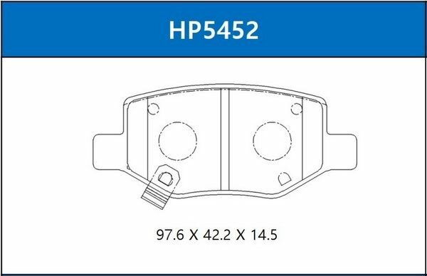 Колодки тормозные дисковые HSB HP5452 задние Geely Coolray SX-11 (18-)