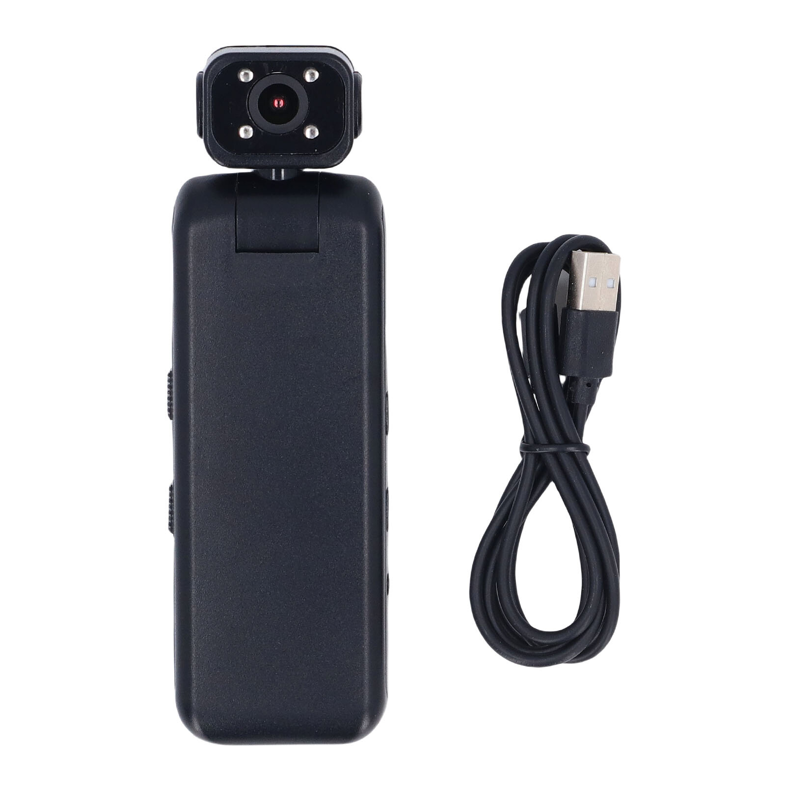 Носимая камера 1080p HD 180 градусов Вращаемой линзы Обнаружение движения ночного видения Портативная видеокамера с задним зажимом