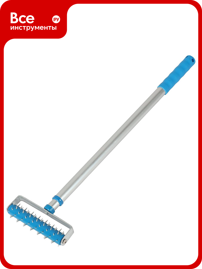 Игольчатый валик для гипсокартона на телескопическом стержне HARDY 15 см 0610-800015