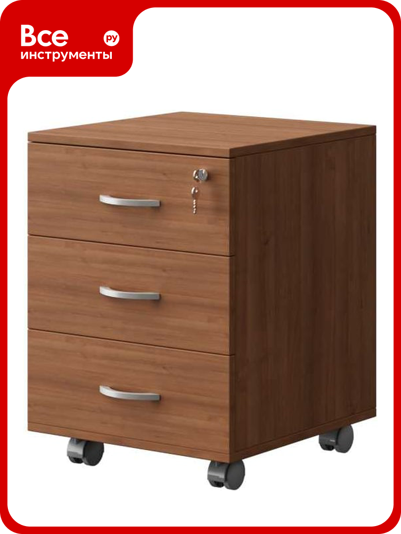 Тумба выкатная Альянс мебель с замком ХИТ 434x454x587 К-5 Орех гварнери, это