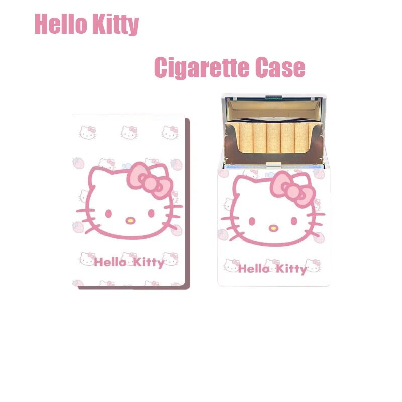 MINISO Портсигар Hello Kitty, Высококачественная упаковка для сигарет, 20 сигарет в пачке, устойчивая к давлению и влаге