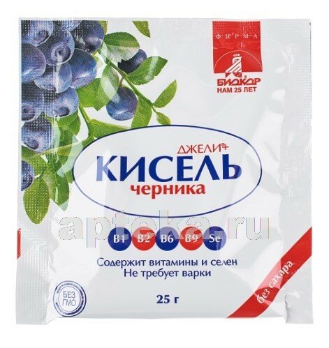 Кисель джели+черника