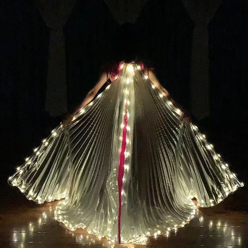 Светящиеся крылья для танца живота YI NA SHENG WU Yellow LED-No sticks