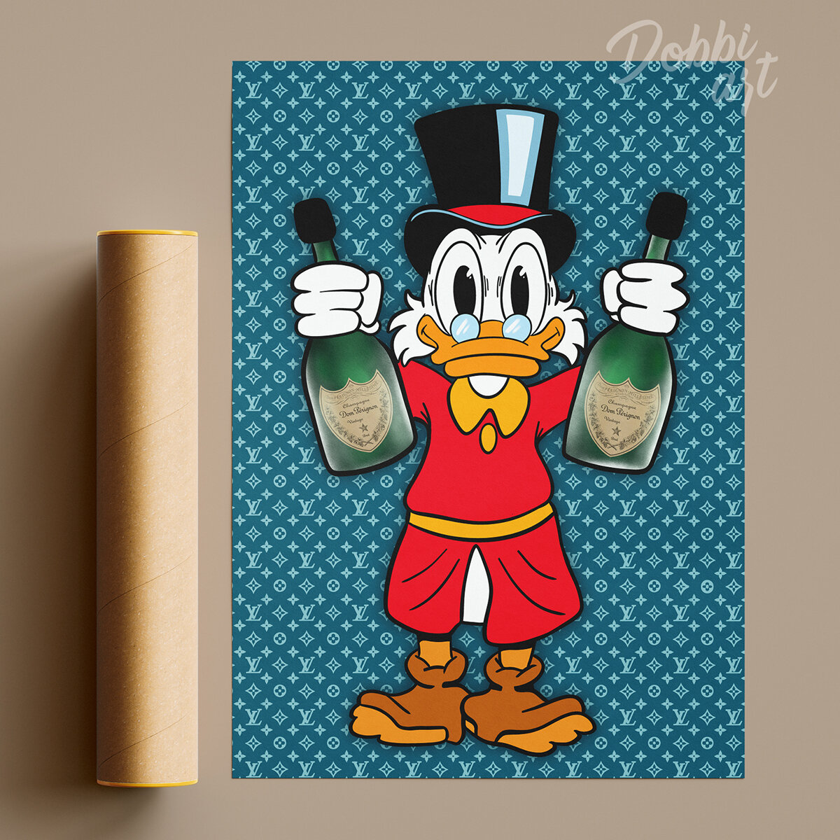 Постер Скрудж Макдак 40х50 см без рамы/ Постер для интерьера/ Декор на стену/ Постер для дома, офиса/ Картина для интерьера