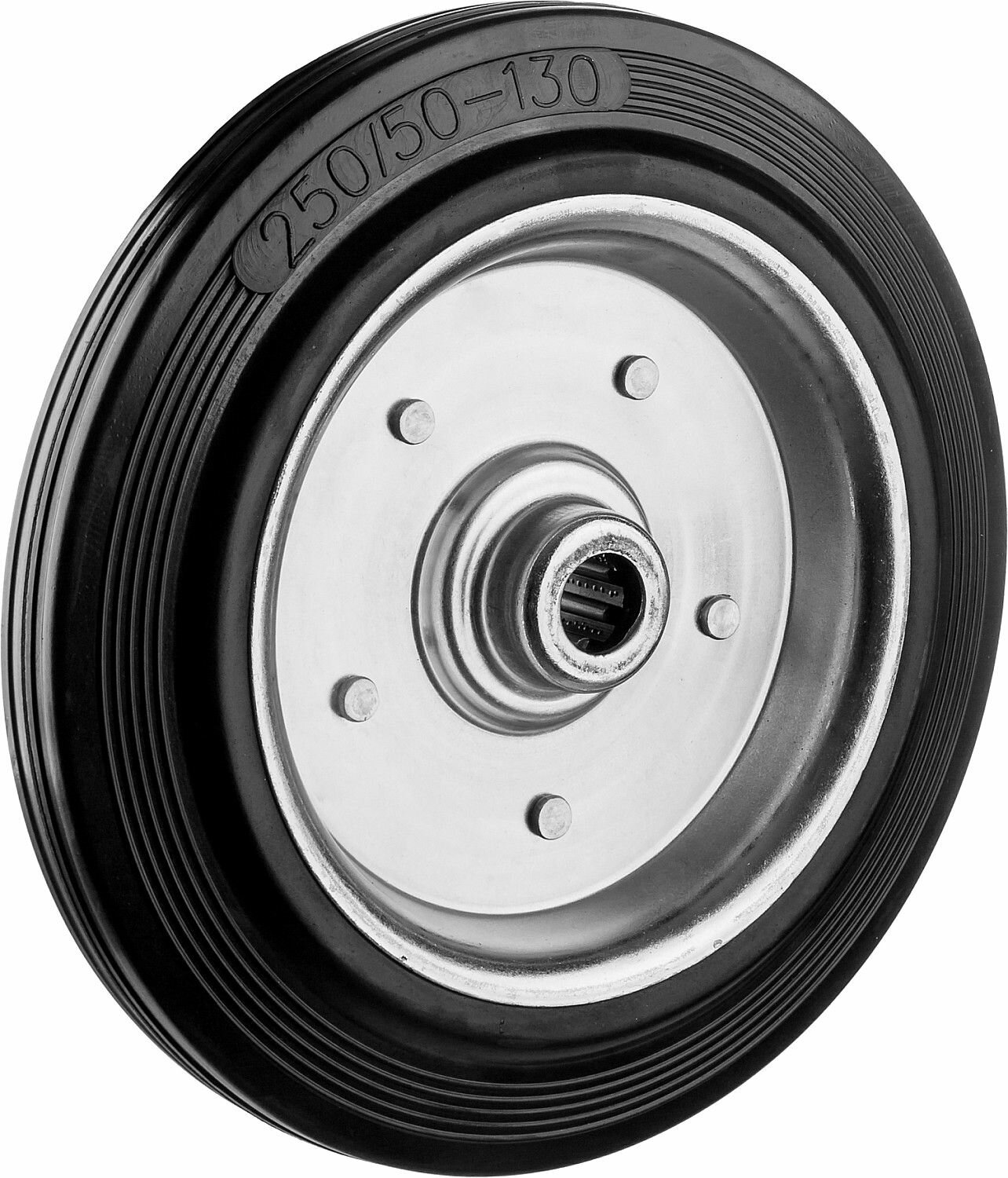 Колесо ЗУБР d 250 мм, грузоподъемность 210 кг, игольчатый подшипник, резина металл 30936-250