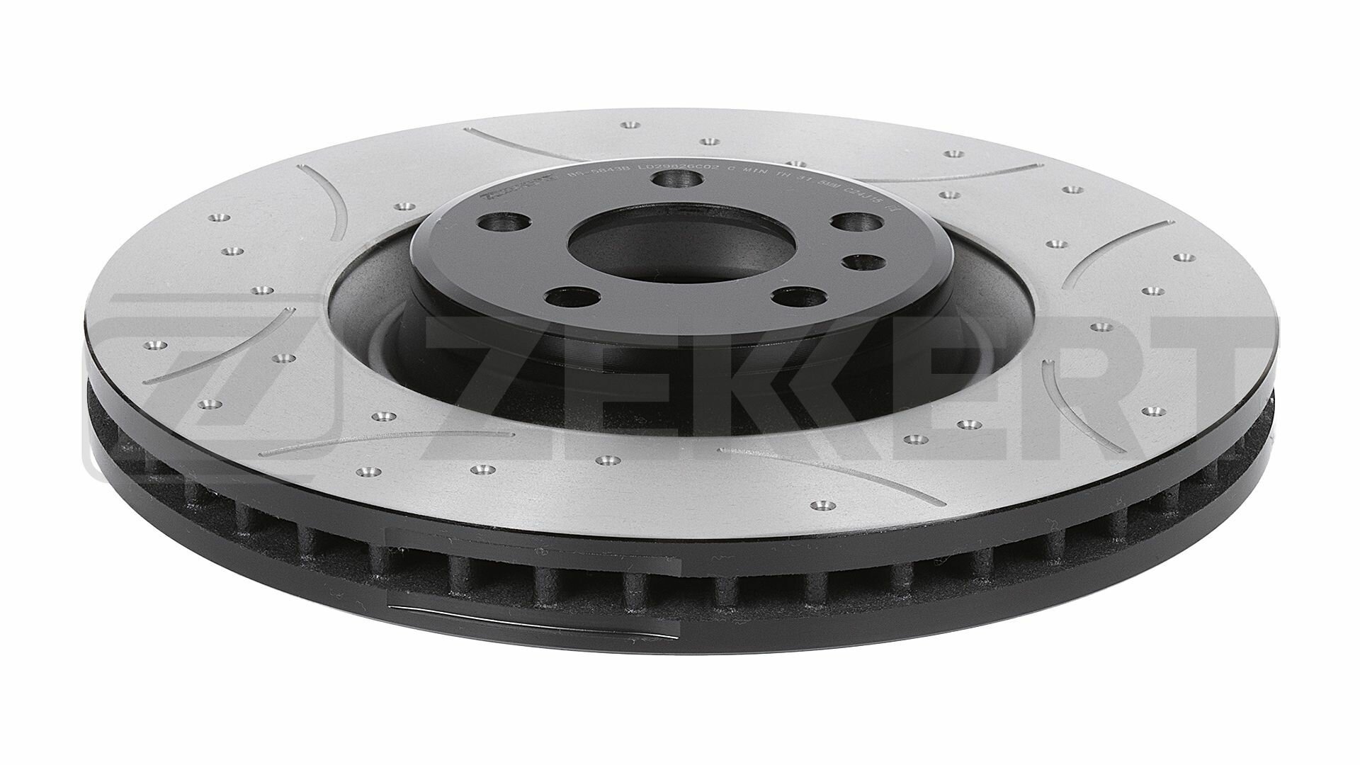 Zekkert Диск тормозной передний Audi A6 IV 10- A8 III 09- A7 10- (с покрытием перфорацией и слотами)