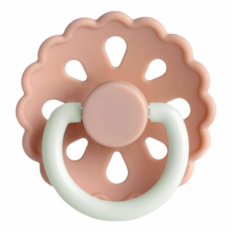 Силиконовая соска-пустышка с ручкой, Розовый