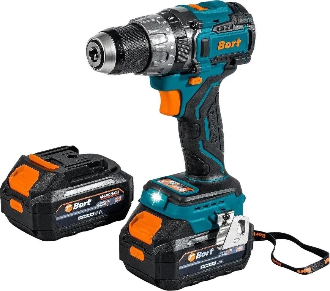Дрель-шуруповерт Bort BAB-21U 93414837, Аккумуляторная, 21 В, Кейс
