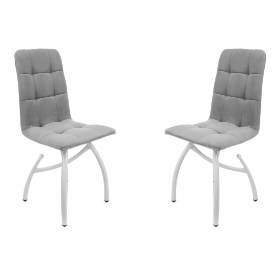 Комплект стульев M-group леон Шарики белый, серый (2 шт)