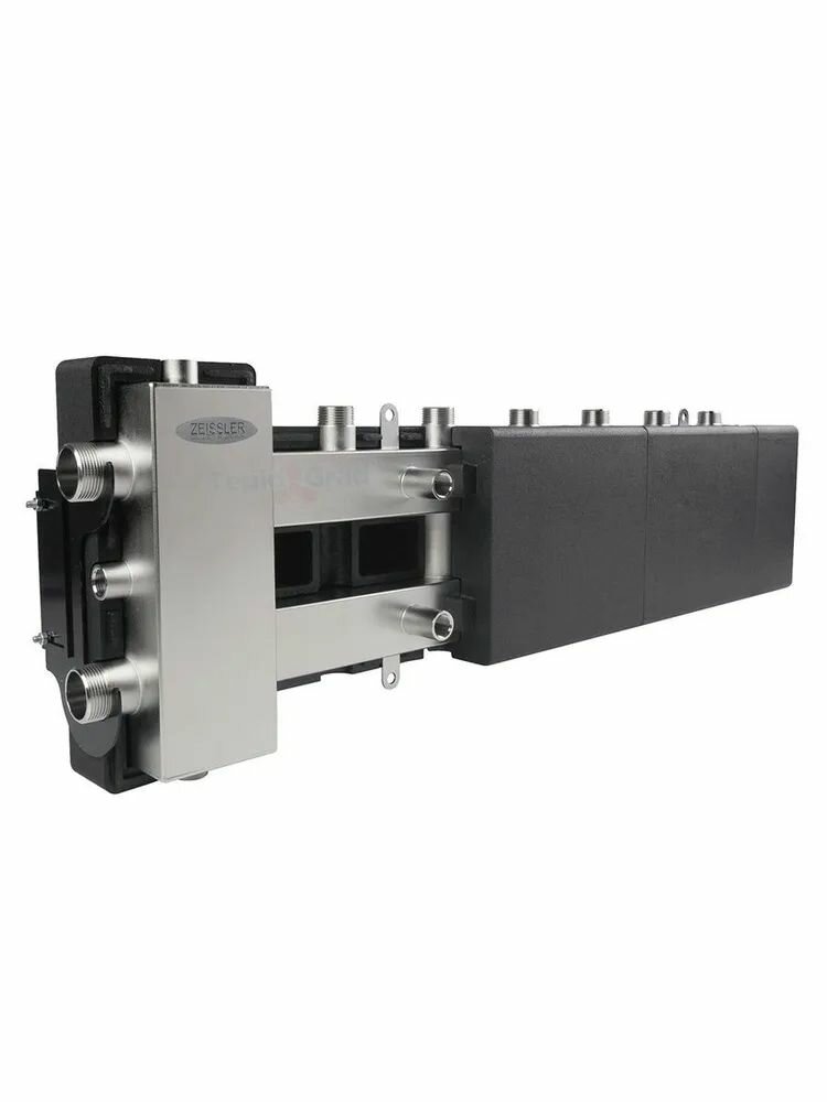 Гидравлический разделитель с коллектором на 4 контура для отопления, гидрострелка для котельной