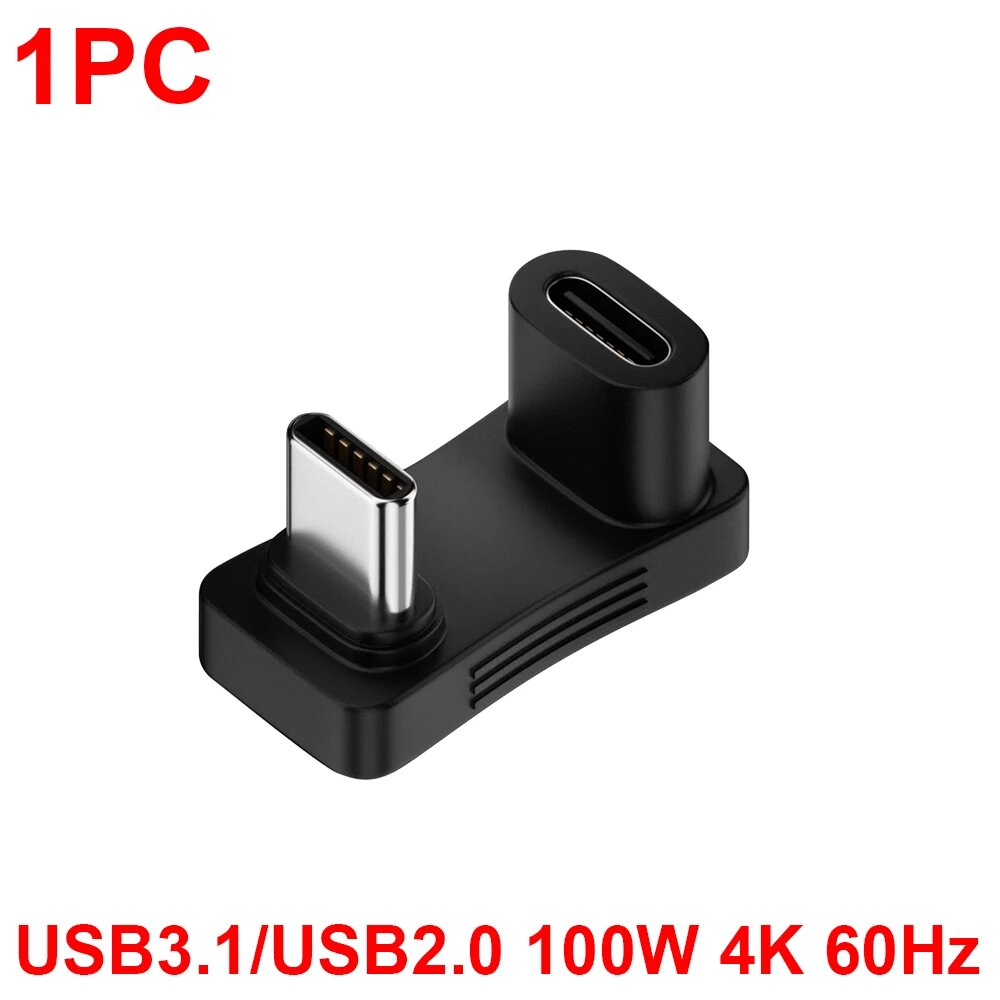 1/2 шт, адаптер USB Type-C на 180 градусов 1PC USB3.1 2.0
