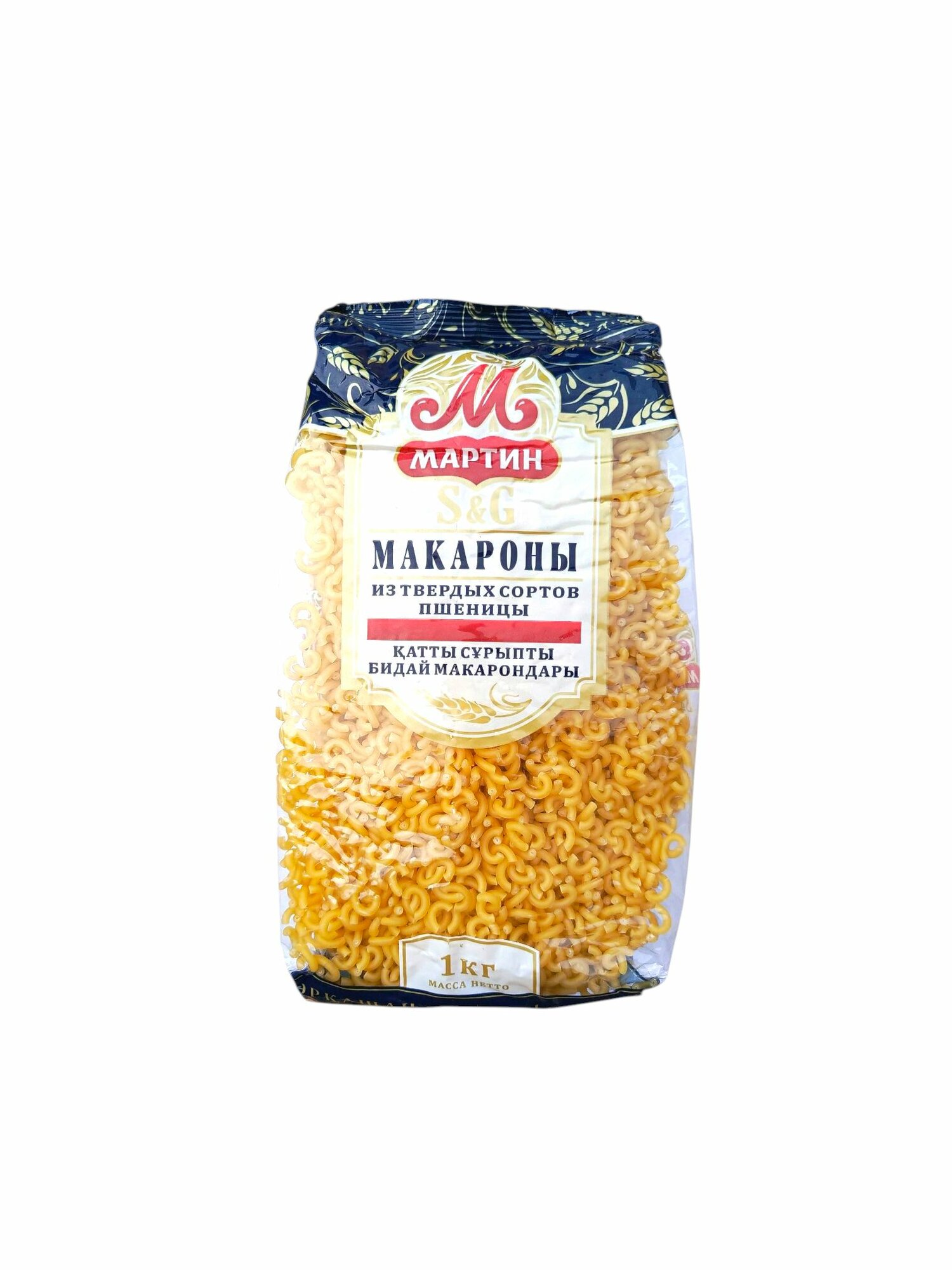 Макаронные изделия Мартин "Рожки", твердые сорта пшеницы, 1 кг