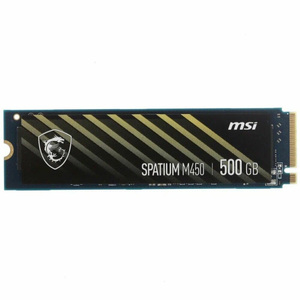Внутренний SSD-диск MSI Твердотельный накопитель SSD M.2 2280 500GB SPATIUM M450 V1 S78-440K380-P83