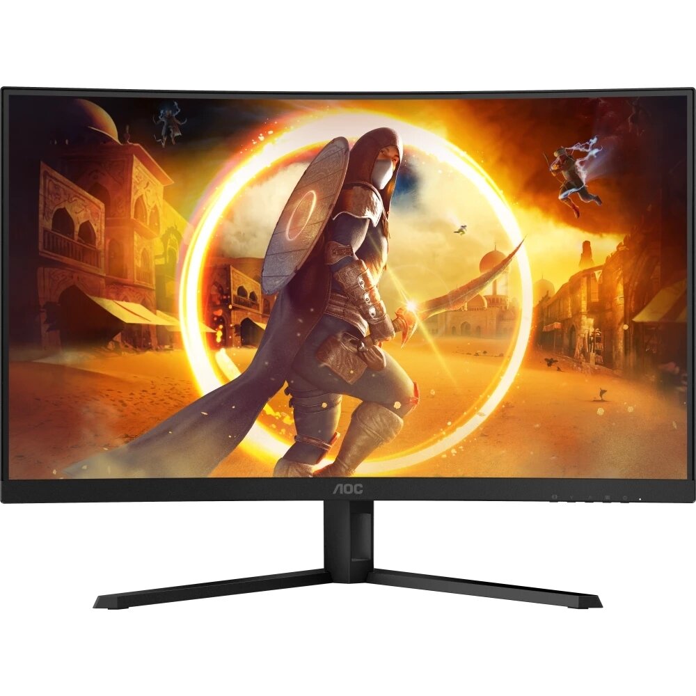 Монитор 32" AOC CQ32G4VE, VA 2560x1440, 180 Гц, 1 мс, 16:9, 300 кд/м², 2xHDMI, 1xDP, 1x3.5 мм, изогнутый R1500, черный