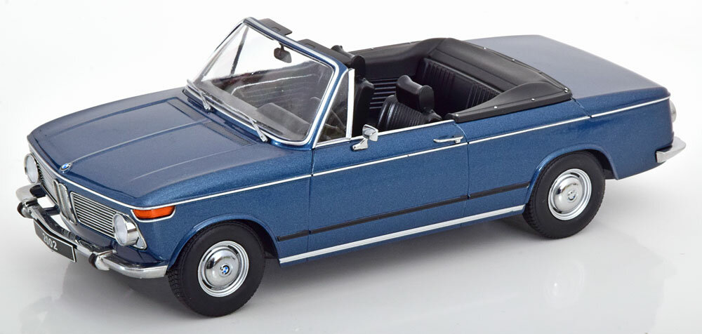 Модель коллекционная KK-SCALE Bmw 2002 convertible 1968 darkblue-metallic