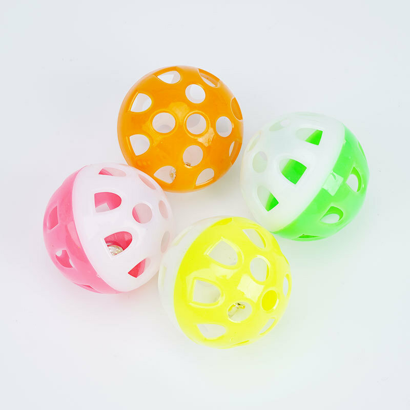 Оптовая продажа фабрики кошка двухцветный пластиковый колокольчик шар полый шар смешной Кот палка звук звенящий кошачий