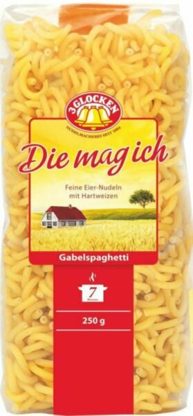 Макаронные изделия 3 Glocken Gabelspaghetti Die Mag Ich Feine Eier-Nudeln, 250г