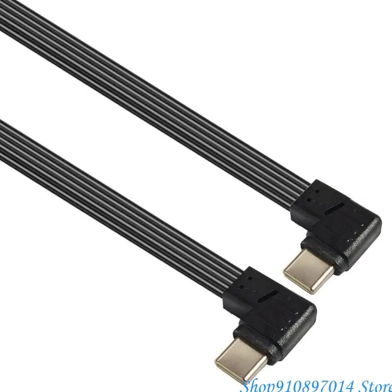 U4LC Прямой угол 90 градусов удлинителя USB C Мужчина к типу C Адаптер Адаптер 45 Вт быстрая зарядка 10cm, Dual CMLE