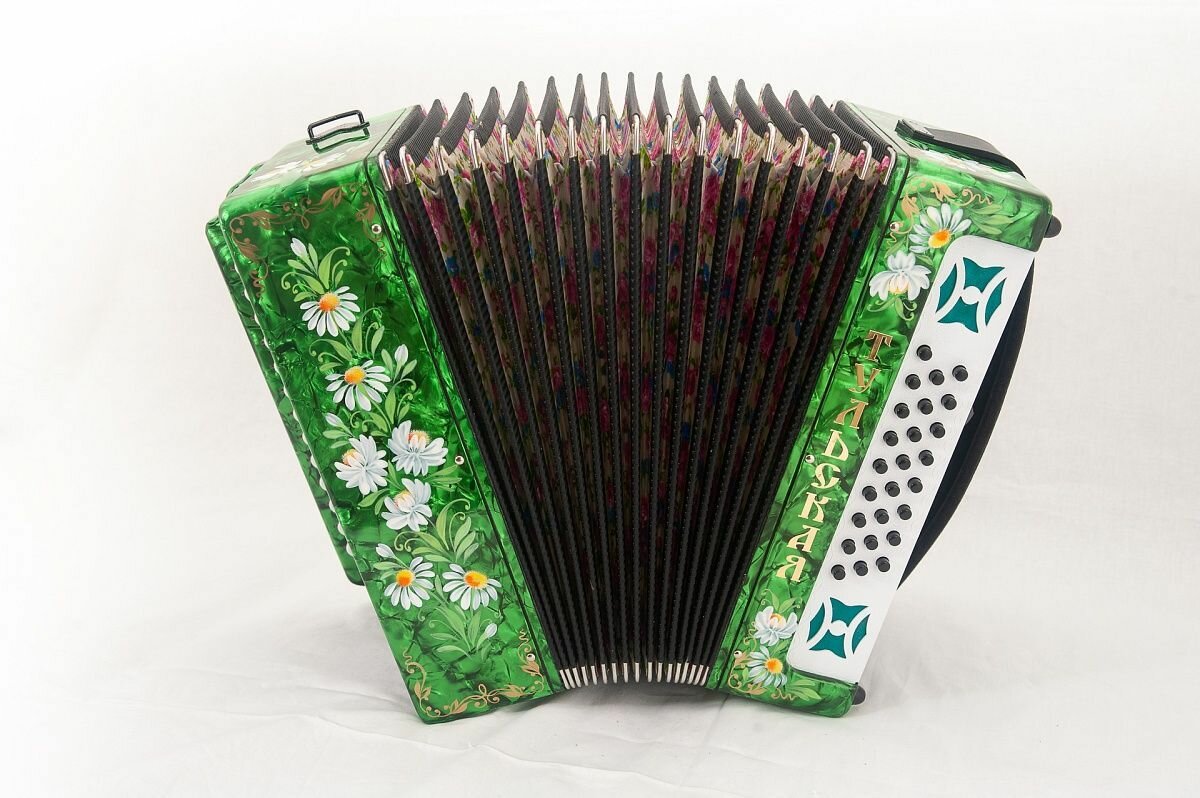 Тульская гармонь Г-21 "Тульская 301М", зеленая
