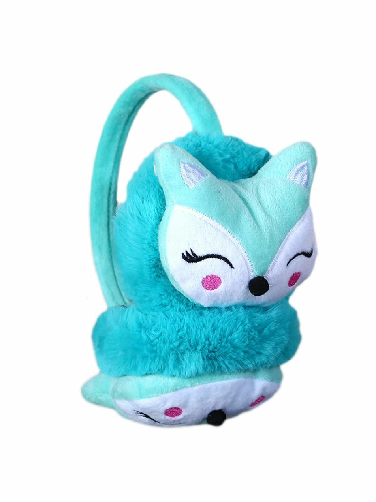 Наушники меховые, Зимняя корейская версия симпатичных наушников fox student cute_lake blue