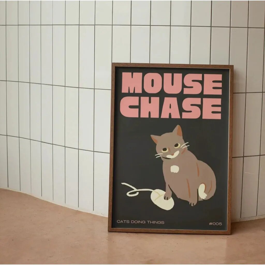 Настенный принт "Mouse Chase" P12, 20x30см, без рамки