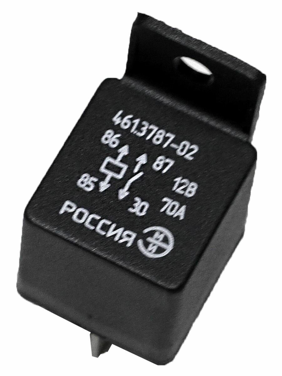 Реле стартера подходит для ГАЗ, УАЗ (12В, 70А) 4-контактное с кронштейном