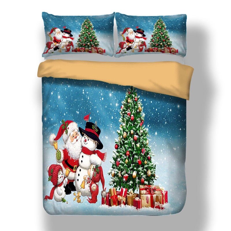 Чехол для одеяла classic father christmas, наволочки santa claus, комплект постельного белья, i-twin