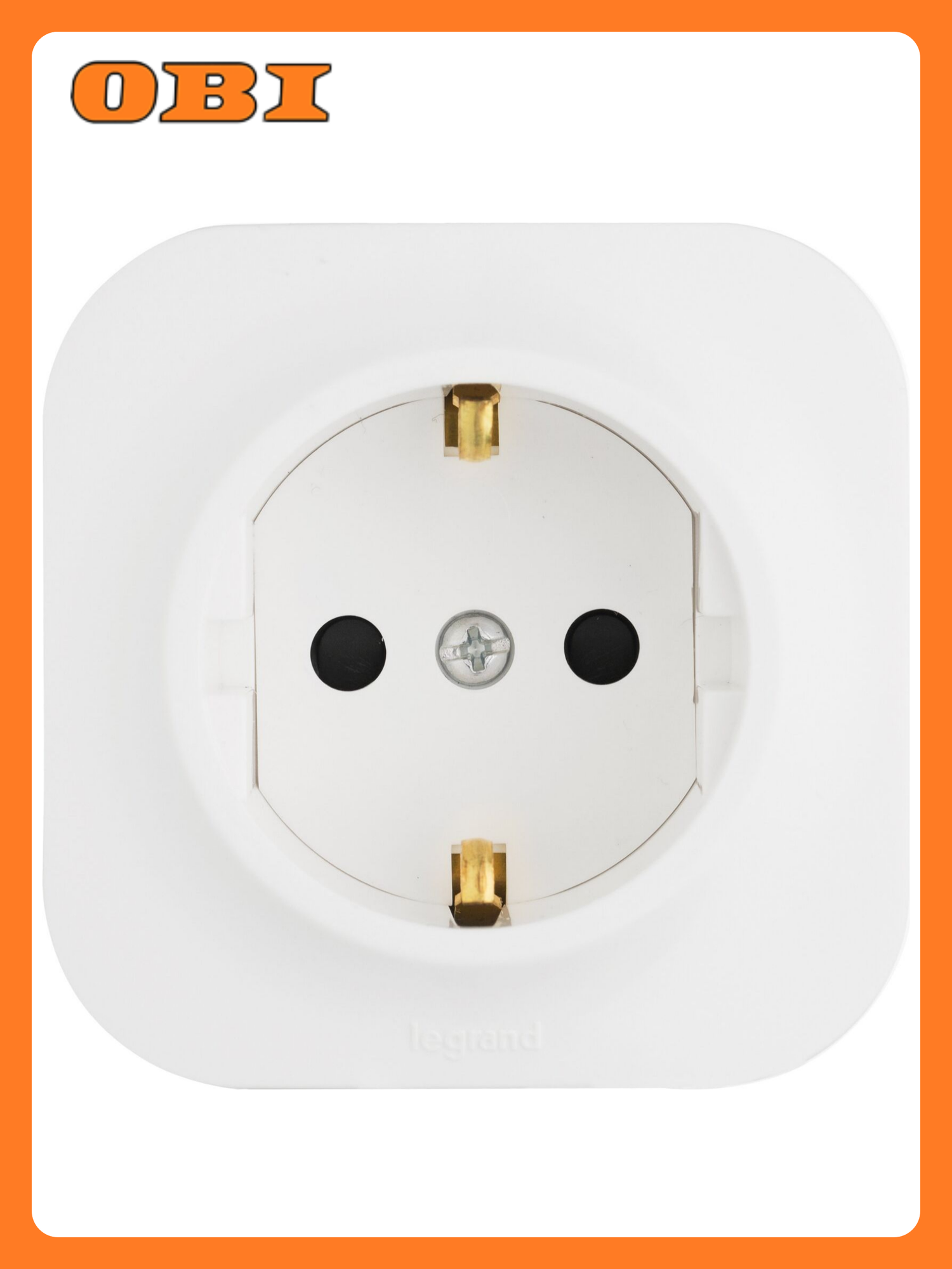 Розетка Legrand Quteo, накладная, заземляющий контакт, IP20, белая