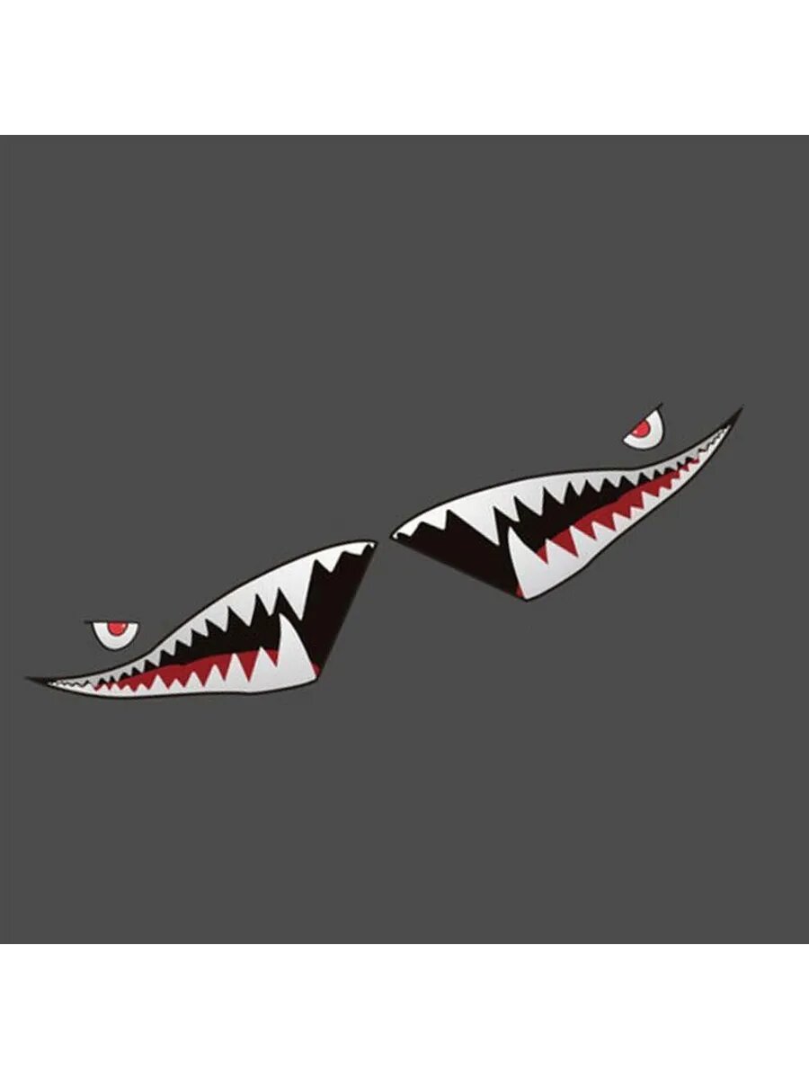 2ШТ 59 "Зуб Акулы Изо Рта Летающего Тигра Виниловый Авто Автомобиль