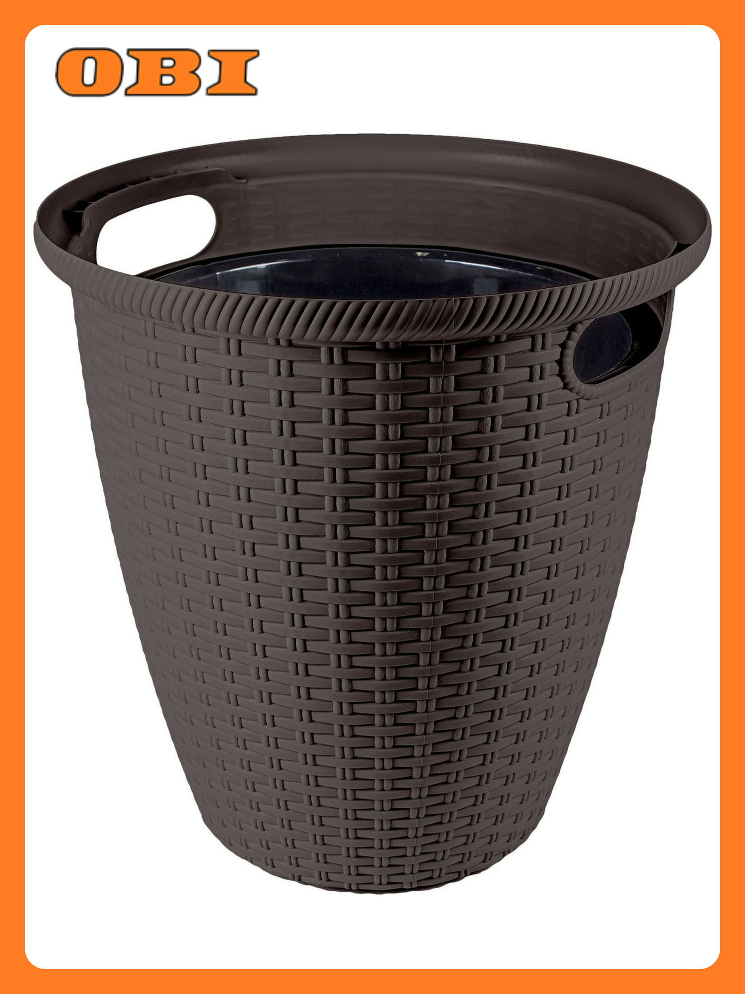 Кашпо InGreen Rattan, полипропилен, напольное, для дома и улицы, объем 20 литров