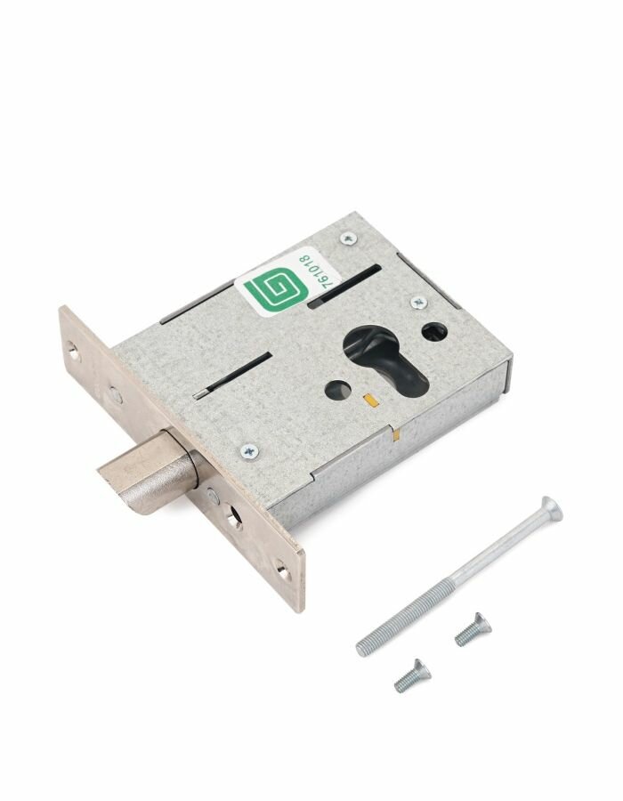 Замок-защёлка универсальный врезной Гардиан 300 хром (под цилиндр)