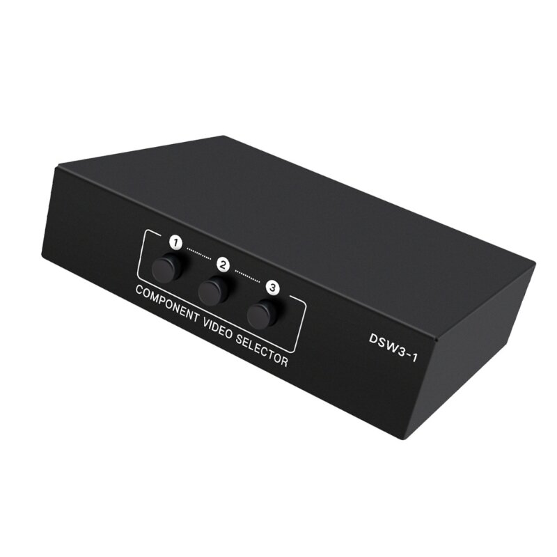 Компонентные AV-видеомикшеры Box 3Port 5RCA YPbPr Кабель Компонентные AV-коммутаторы для студийных установок домашнего кинотеатра Металлический корпус